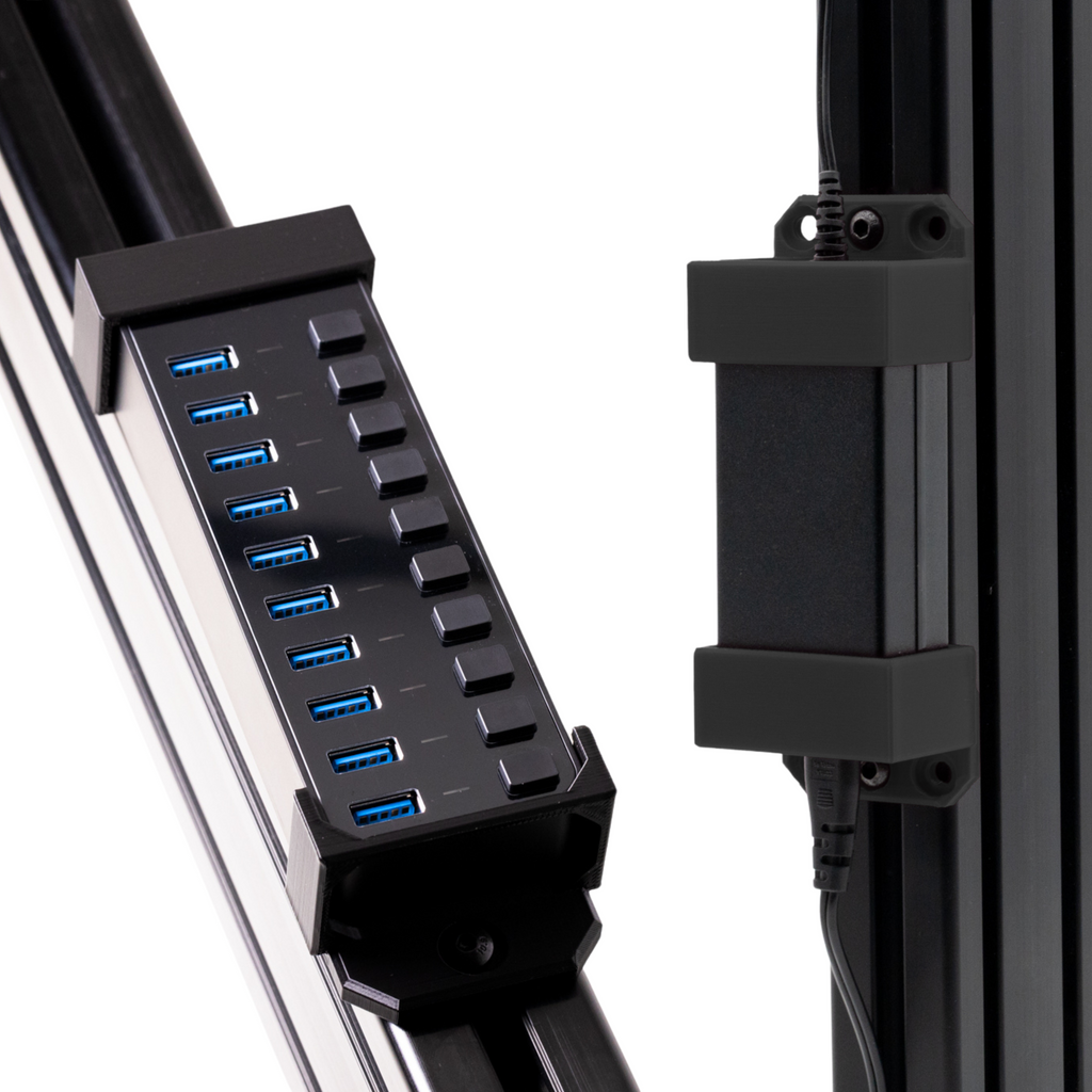 Mount for Sabrent 10-USB Port Hub and Power Brick – SimSportGadget