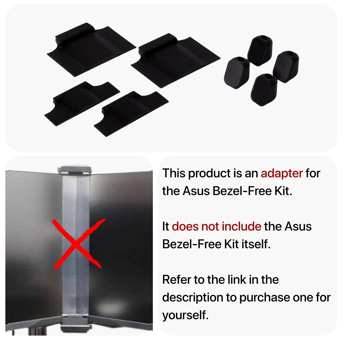 Asus Bezel Free Kit 32 inch Monitor Adapter Curved and Flat Monitor ...