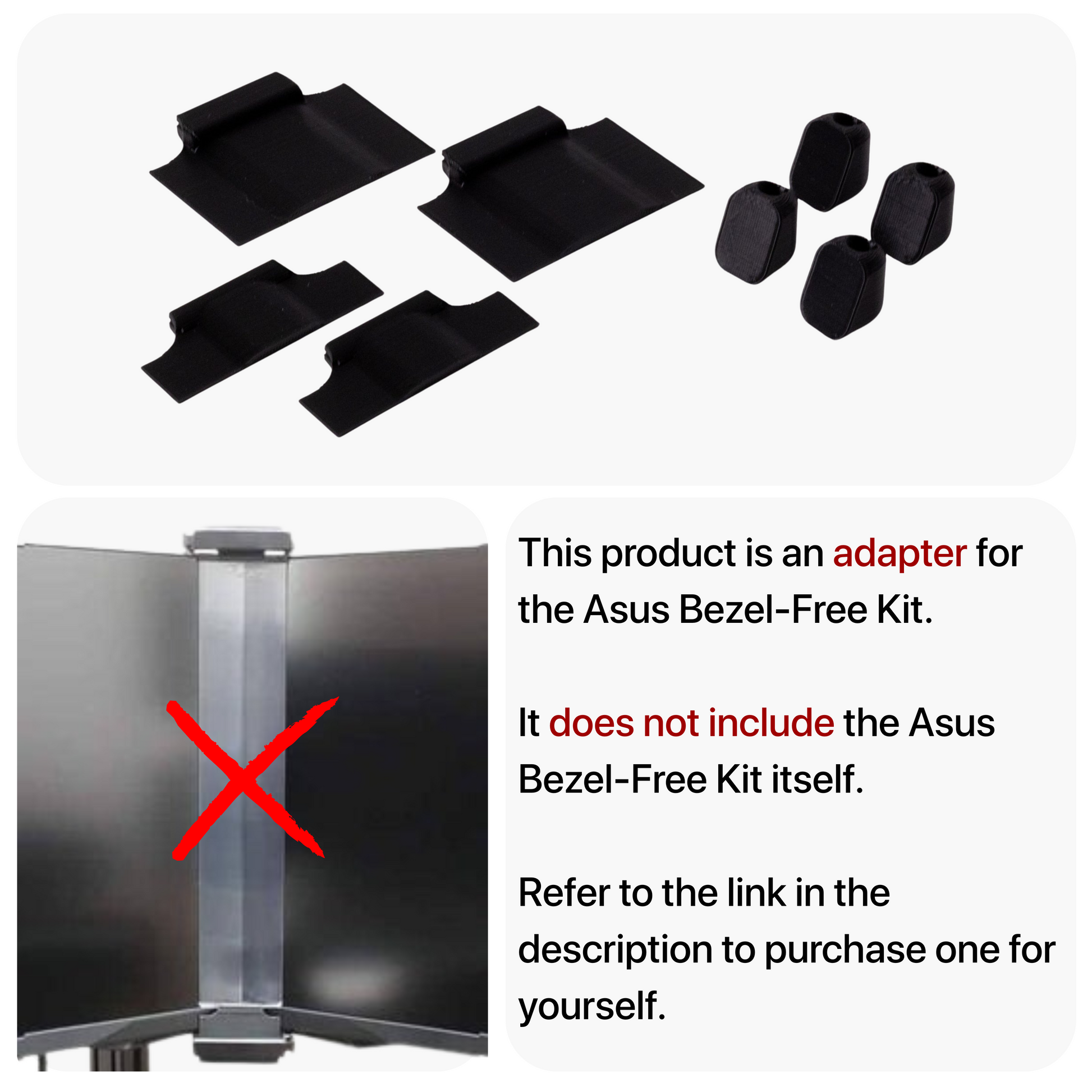 Asus Bezel Free Kit 32 inch Monitor Adapter Curved and Flat Monitor ...