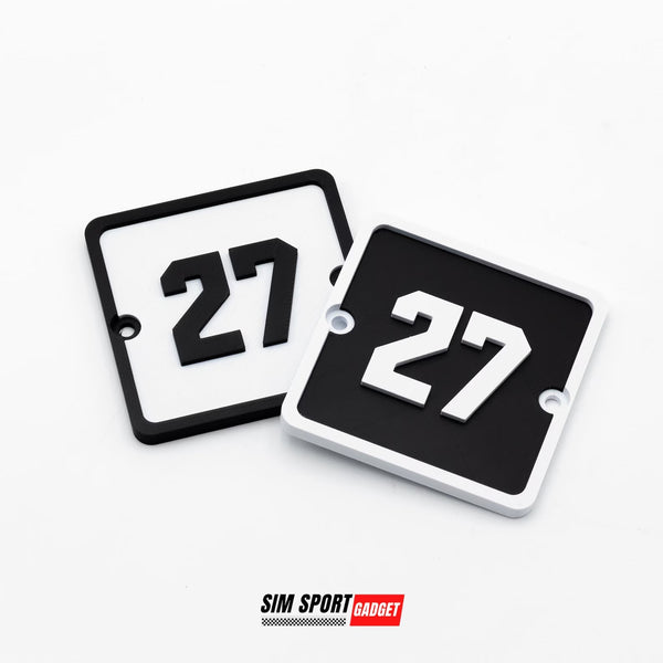 Customizable Number Plate for Aluminum Profile Rig | Sim Racing ...